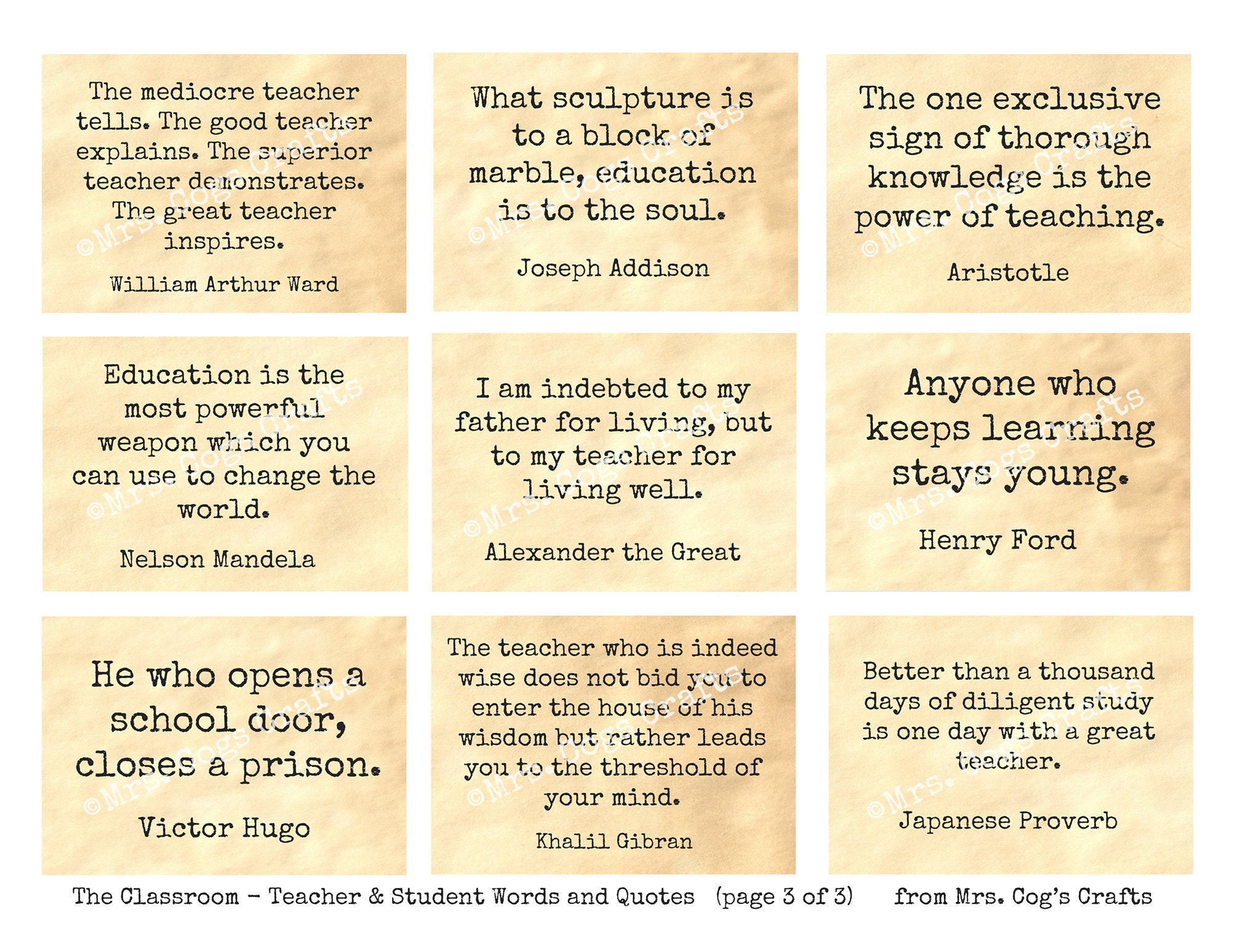 Classroom Teacher & Student Words and Quotes - Journal Prompts, Instant ...