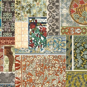 Patchwork Collage Pages - Full Page Images, Printable Images, Instant ...