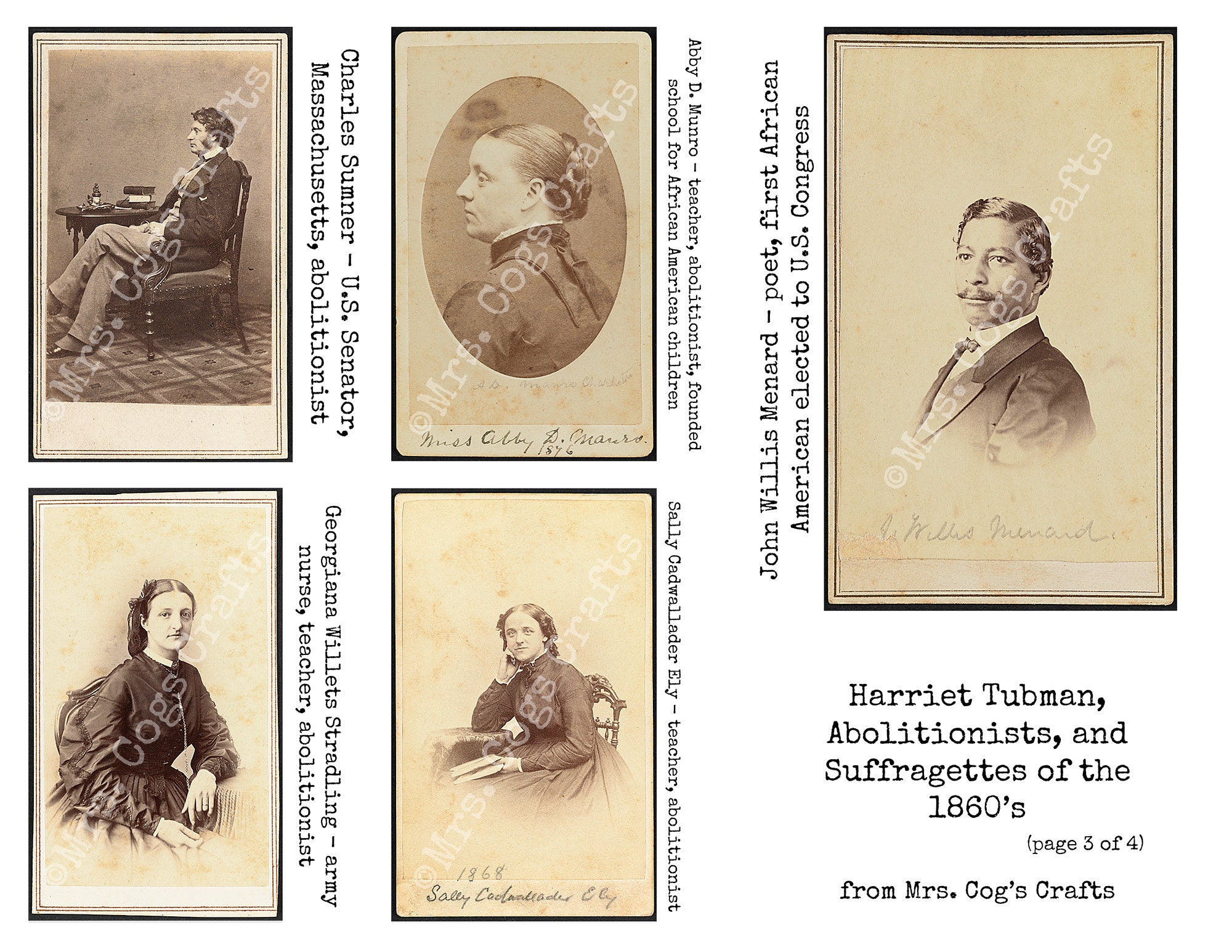 Harriet Tubman, Abolitionists and Suffragettes - Digital Ephemera ...