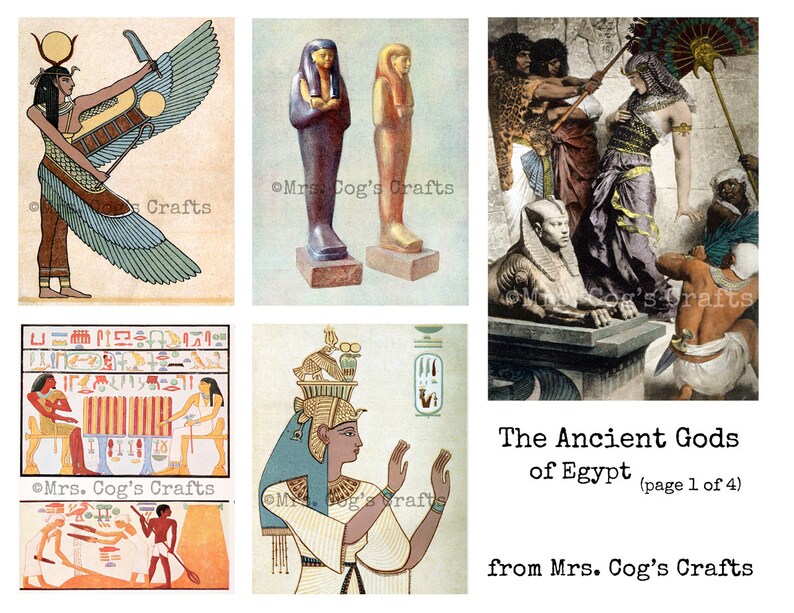 Ancient Gods of Egypt - Digital Ephemera Classics, Digital Images ...