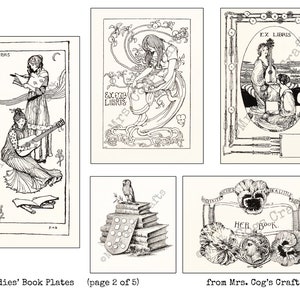 Ladies' Book Plates - Ex Libris - Labels for Journals and Books ...