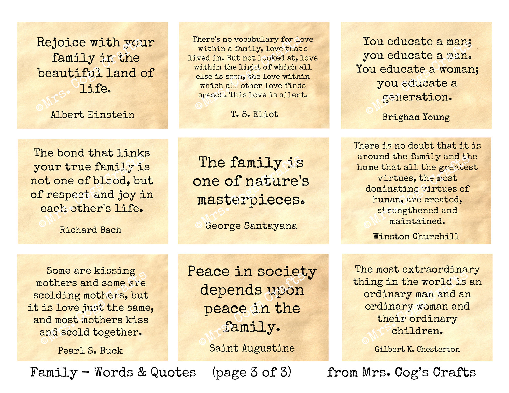 Family - Words & Quotes - Journal Prompts, Printable Words, Instant ...