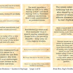 Charles Dickens Quotes and Sayings - Journal Prompts, Printable Words ...