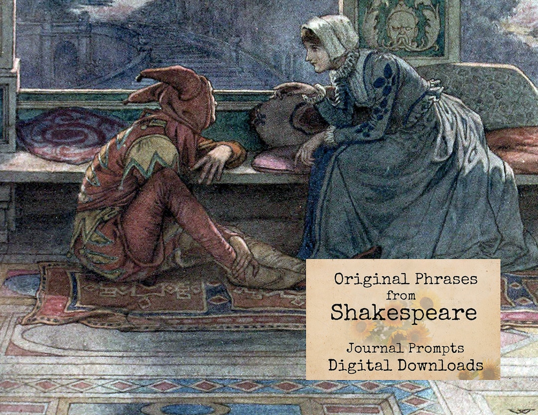 Original Phrases From Shakespeare - Journal Prompts, Digital Word Cards ...