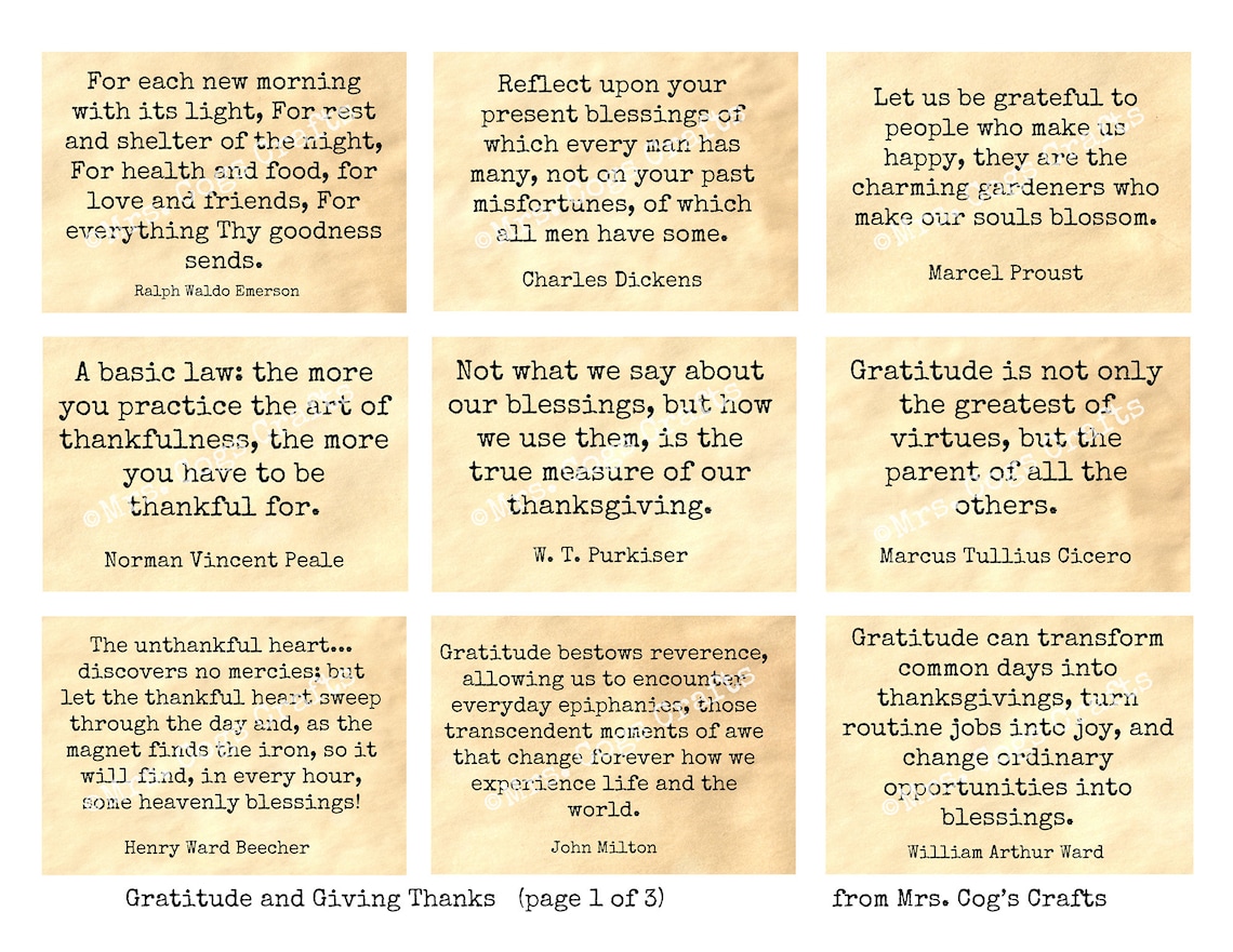 Gratitude and Giving Thanks Words & Quotes Journal Prompts | Etsy