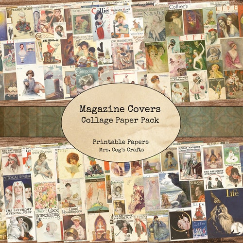 Bohemian Magazine Covers Printable Images Ephemera Vintage - Etsy