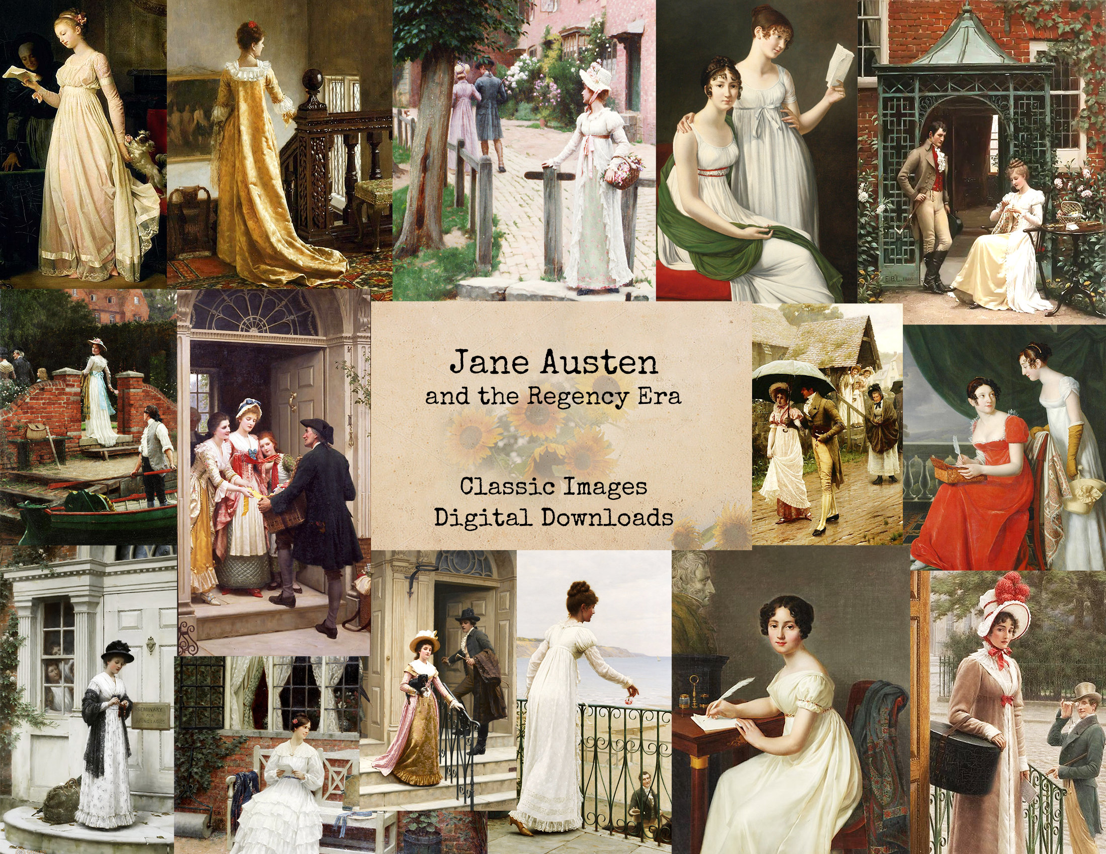 Jane Austen and the Regency Era - Printable Images, Ephemera Classics ...