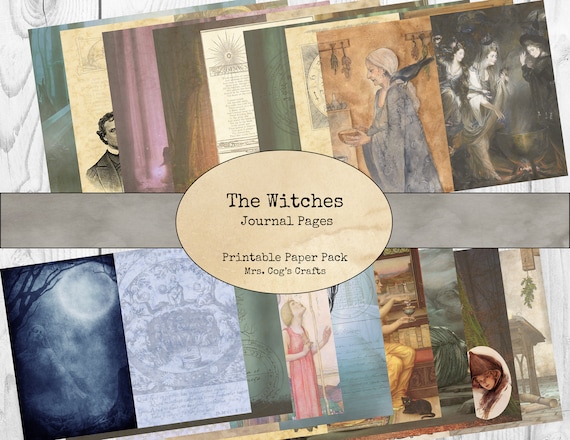 The Witches Printable Journal Pages Paper Pack Digital | Etsy