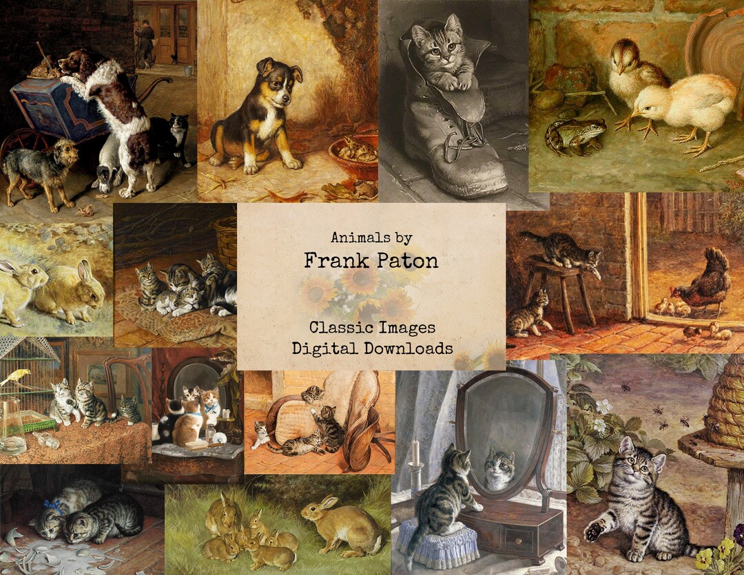 Animals by Frank Paton - Printable Images, Ephemera, Digital Images ...