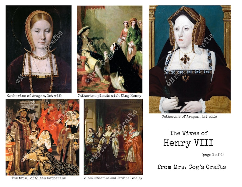 The Wives of Henry VIII - Printable Images, Vintage Art, Instant ...