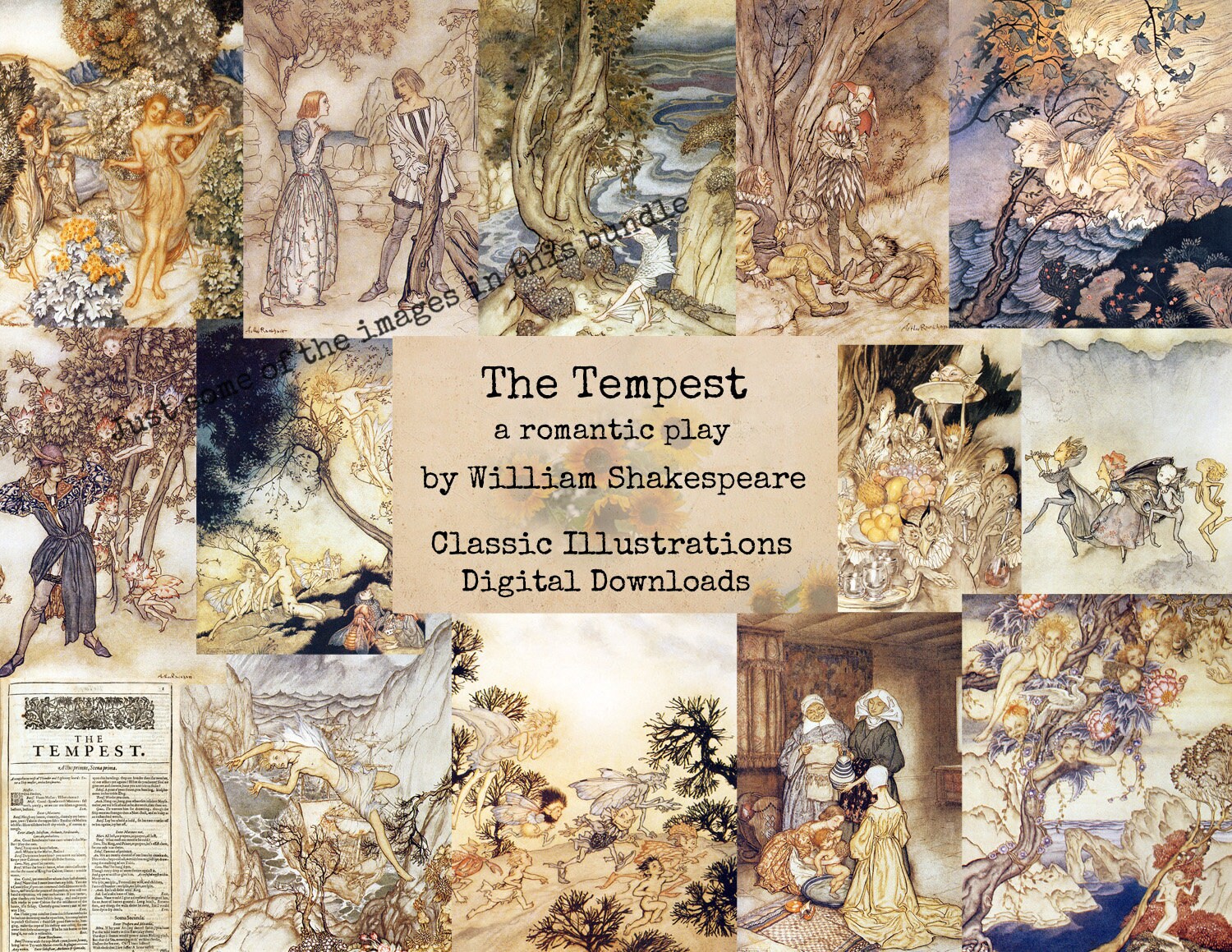 Shakespeare Image Bundle Printable Images Instant Download | Etsy