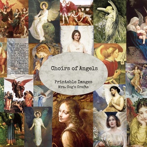 Choirs of Angels Printable Images, Digital Ephemera, Vintage Art ...