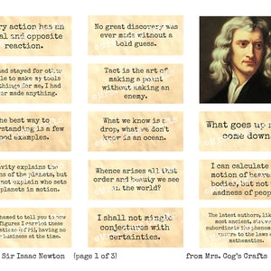 Sir Isaac Newton - Brilliant Ideas - Journal Prompts, Printable Words ...