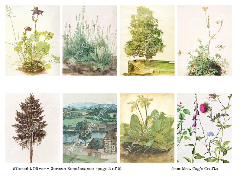 Albrecht Dürer Printable Images, Digital Ephemera, Vintage Art, Instant ...