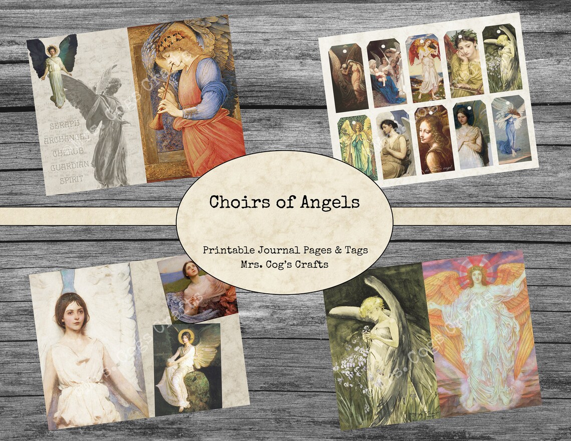 Choirs of Angels Journal - Printable Journal Pages, Digital Journal ...