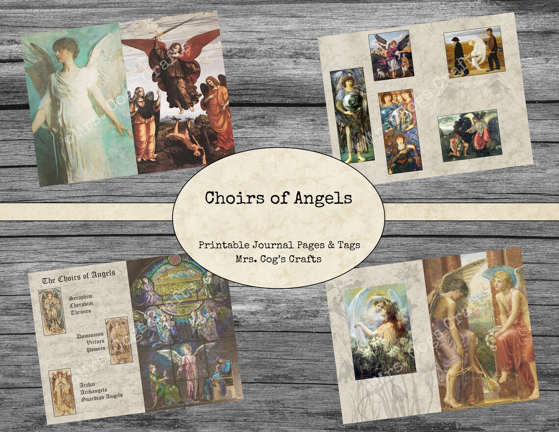 Choirs of Angels Journal - Printable Journal Pages, Digital Journal ...