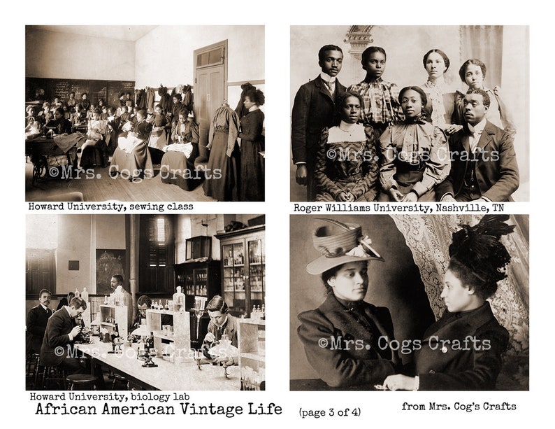 African American Vintage Life - Set #1 - Digital Ephemera, Printable ...
