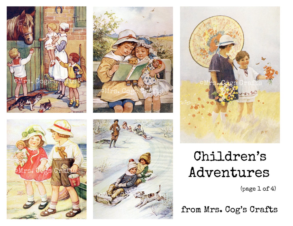 Children's Adventures - Digital Ephemera Classics, Digital Images ...