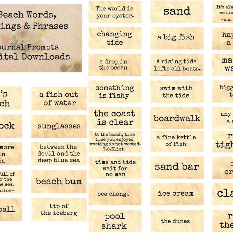 Beach Word Art - Etsy