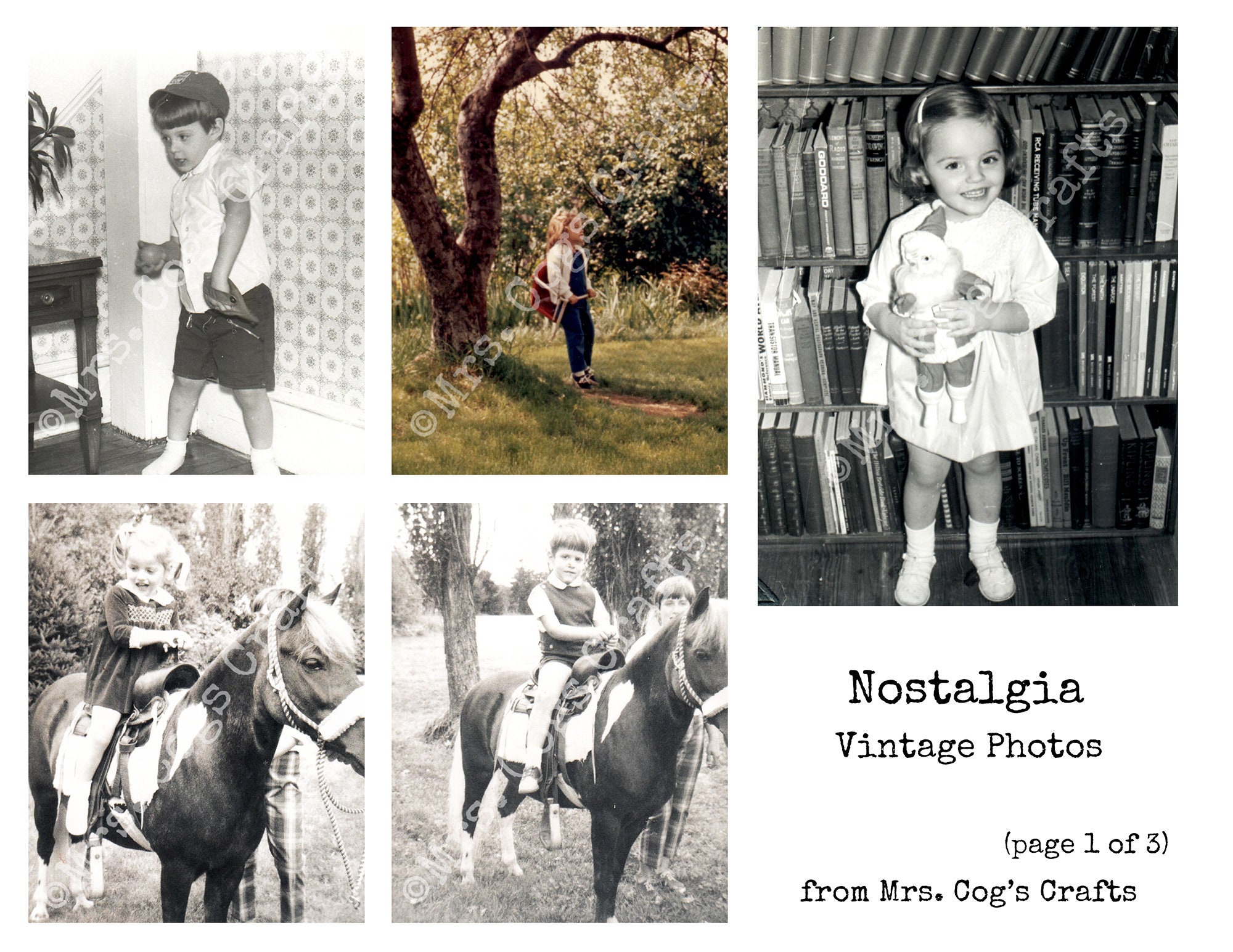 Nostalgia Vintage Photos From Childhood Printable Photos | Etsy