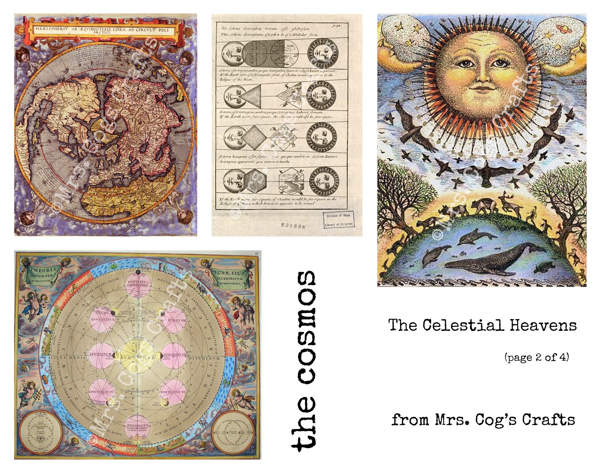 The Celestial Heavens - Printable Images, Vintage Art, Instant Download ...