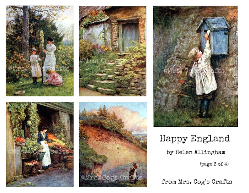 Happy England by Helen Allingham Digital Ephemera Classics - Etsy