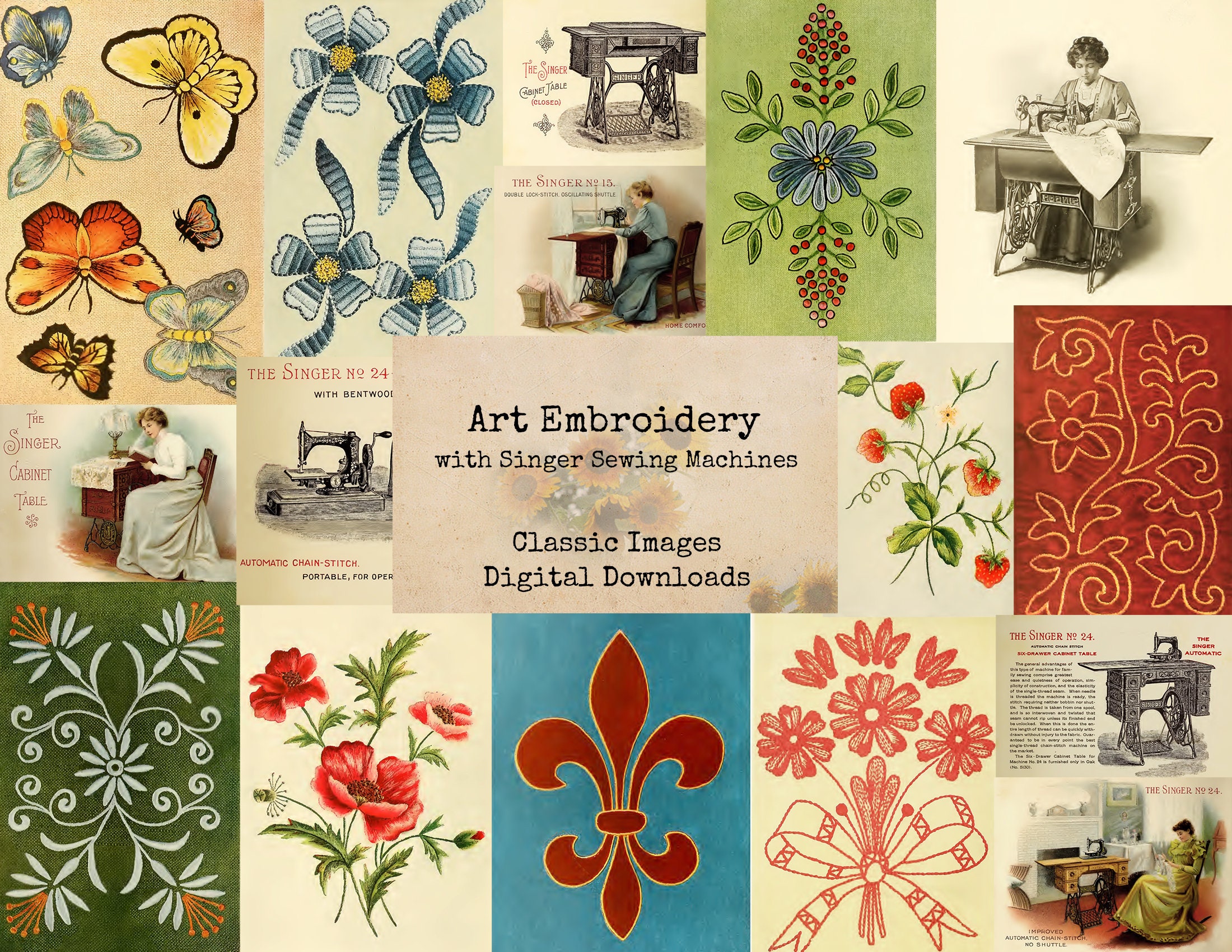 Art Embroidery With Singer Sewing Machines Printable - Etsy