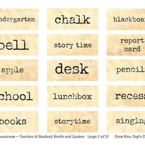 Classroom Teacher & Student Words and Quotes - Journal Prompts, Instant ...