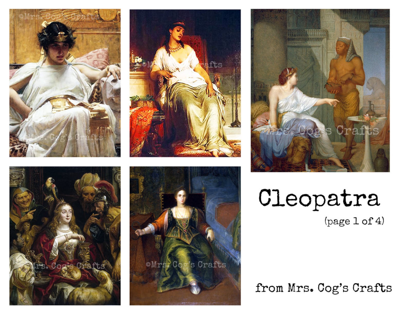 Cleopatra Digital Images Digital Downloads Digital Art - Etsy