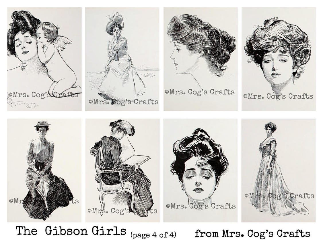 The Gibson Girls by Charles Dana Gibson Digital Ephemera | Etsy