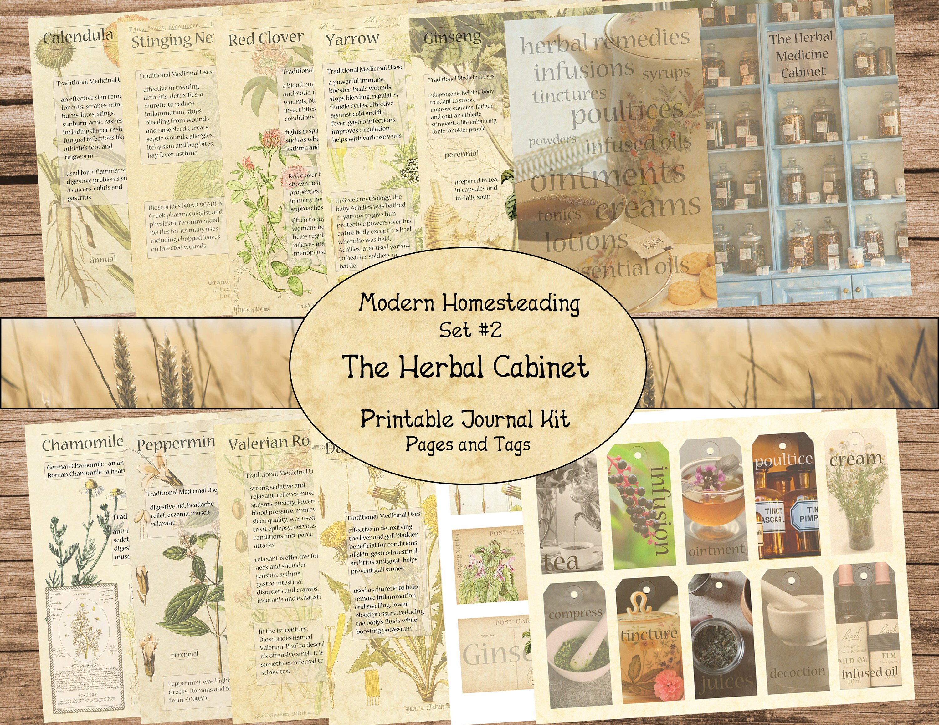 The Herbal Cabinet Homestead Journal Kit Printable Journal | Etsy