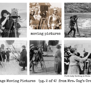 Vintage Moving Pictures - Digital Ephemera, Digital Images, Vintage ...