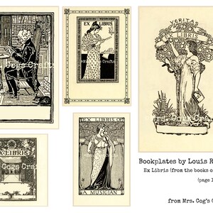 Bookplates by Louis Rhead - Ex Libris - Labels for Journals and Books ...