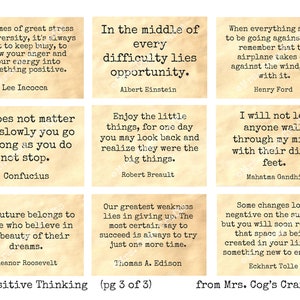 Positive Thinking Words & Quotes Journal Prompts, Printable Words ...