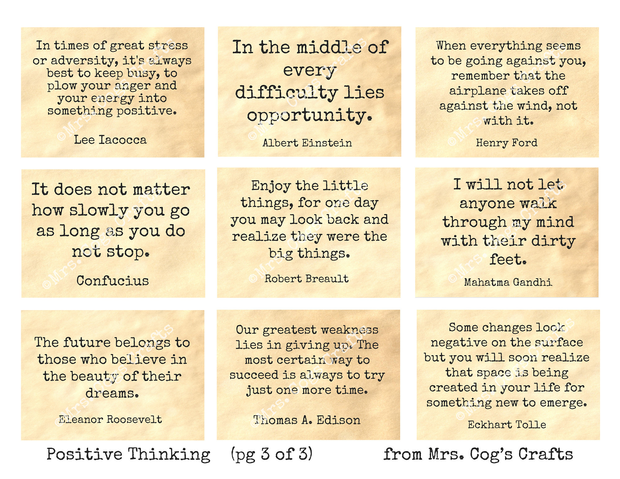 Positive Thinking - Words & Quotes - Journal Prompts, Printable Words ...