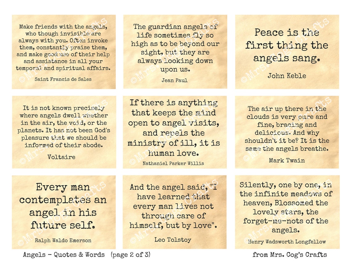 Angels - Quotes & Words - Journal Prompts, Printable Words, Instant ...