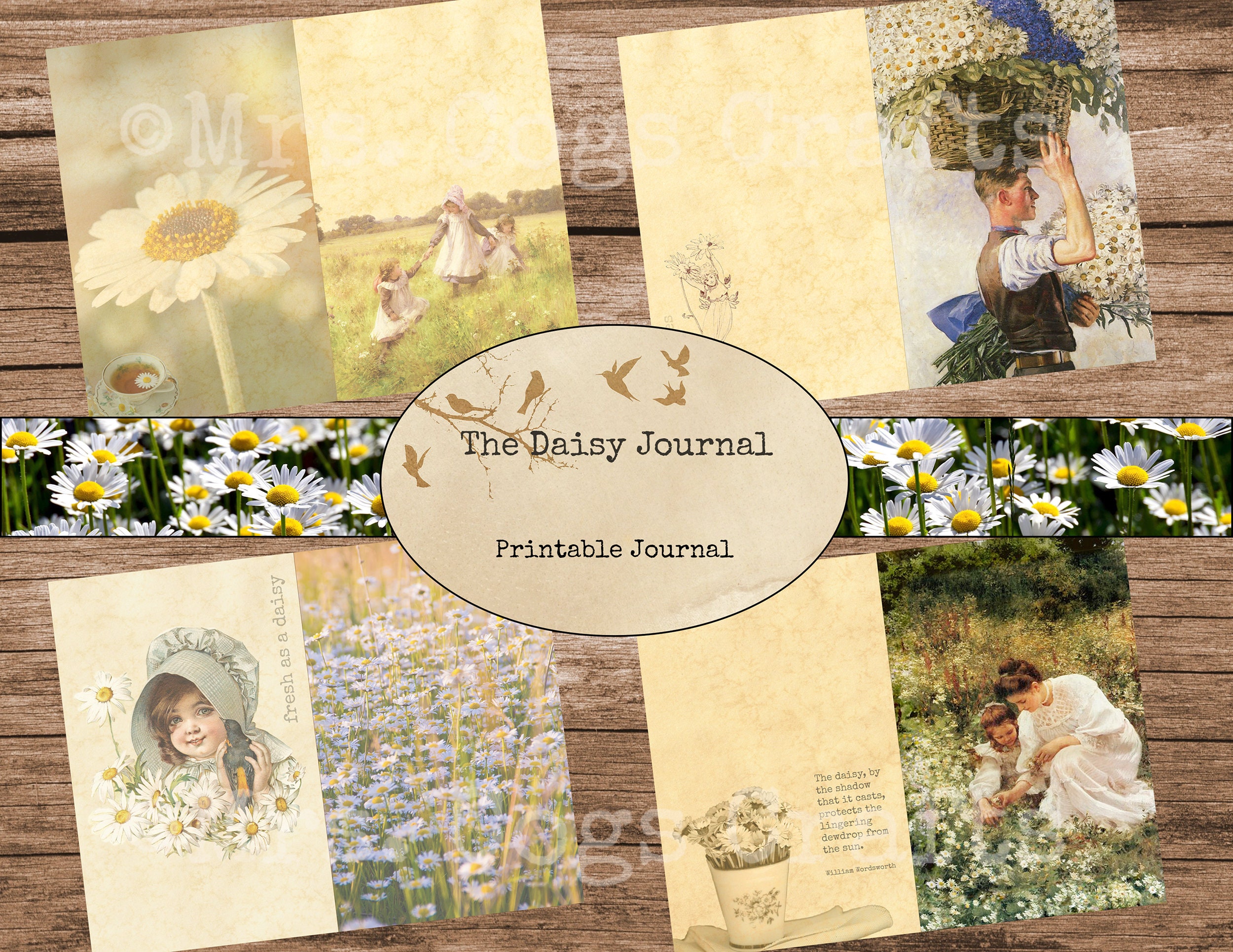 The Daisy Journal Junk Journal Printable Journal Pages | Etsy
