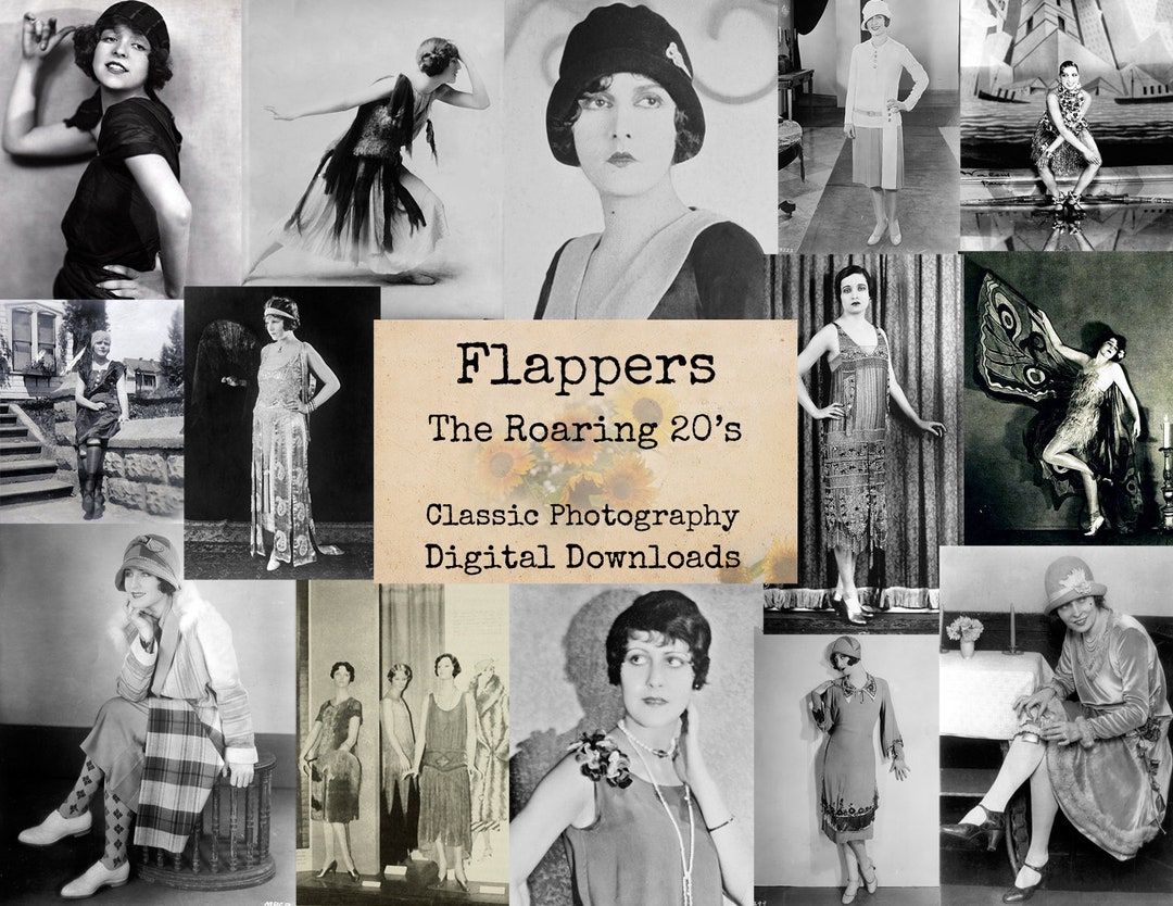 Flappers - the Roaring 20's, Digital Ephemera, Digital Images, Vintage ...
