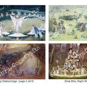 Fairy Gatherings - Digital Ephemera, Printable Images, Vintage Art ...