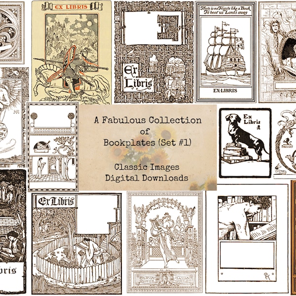 Digital Bookplates - Etsy