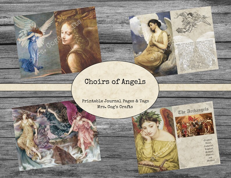Choirs of Angels Journal - Printable Journal Pages, Digital Journal ...