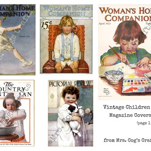 Vintage Children on Magazine Covers - Printable Images, Ephemera ...