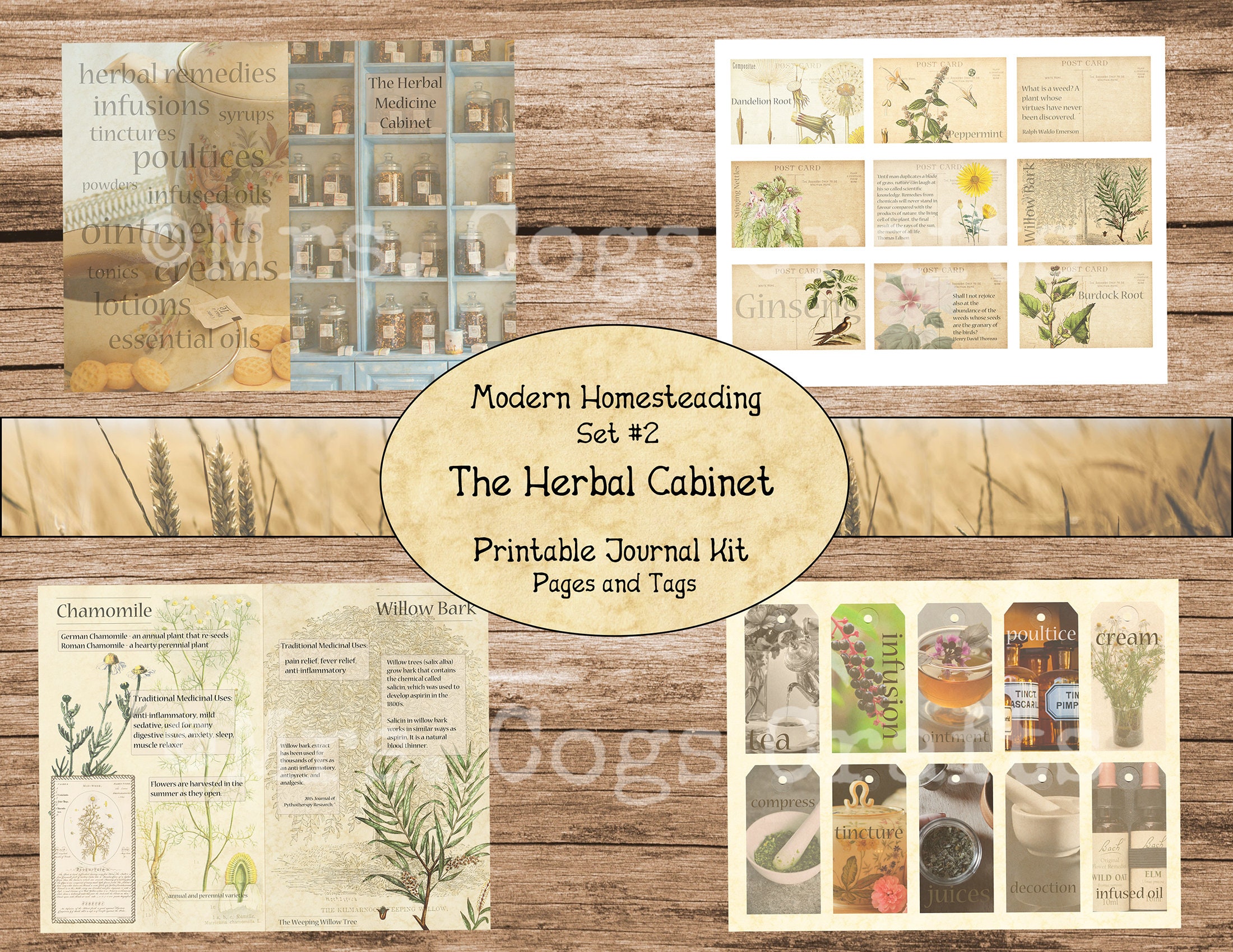 The Herbal Cabinet Homestead Journal Kit Printable Journal | Etsy