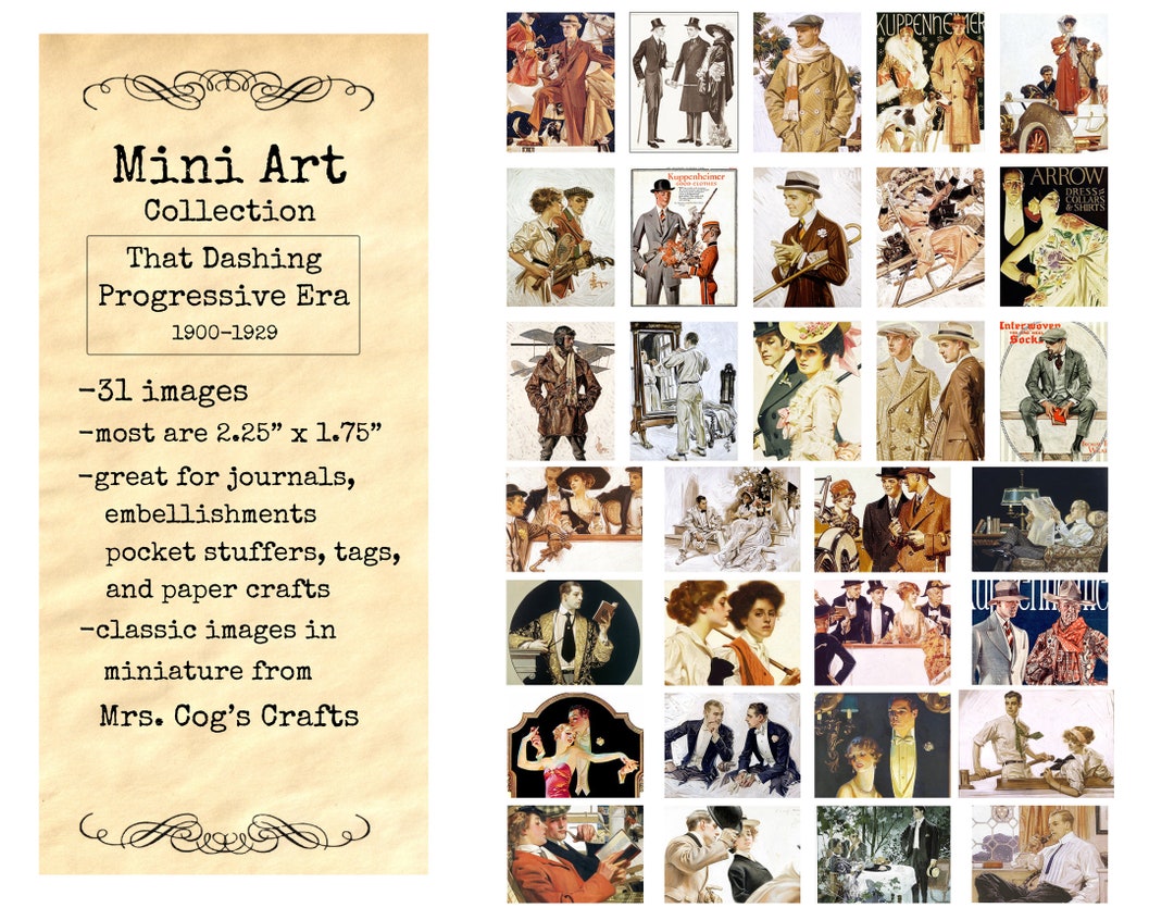 Mini Art - That Dashing Progressive Era - Printable Images, Digital ...
