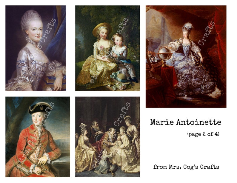 Marie Antoinette - Ephemera Classics, Printable Images, Vintage Art ...