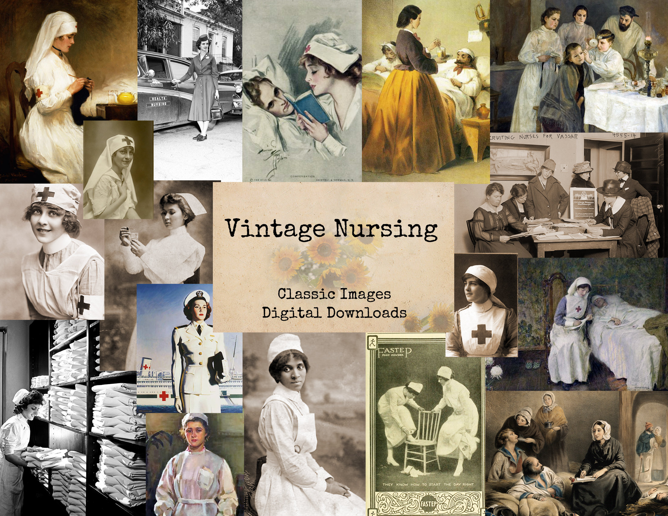 Vintage Nursing - Printable Images, Ephemera Classics, Digital Images ...