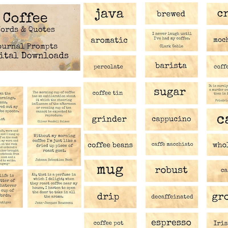 Coffee Word Art - Etsy