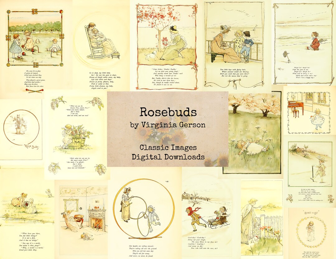 Rosebuds by Virginia Gerson - Classic Book Pages, Ephemera Classics ...