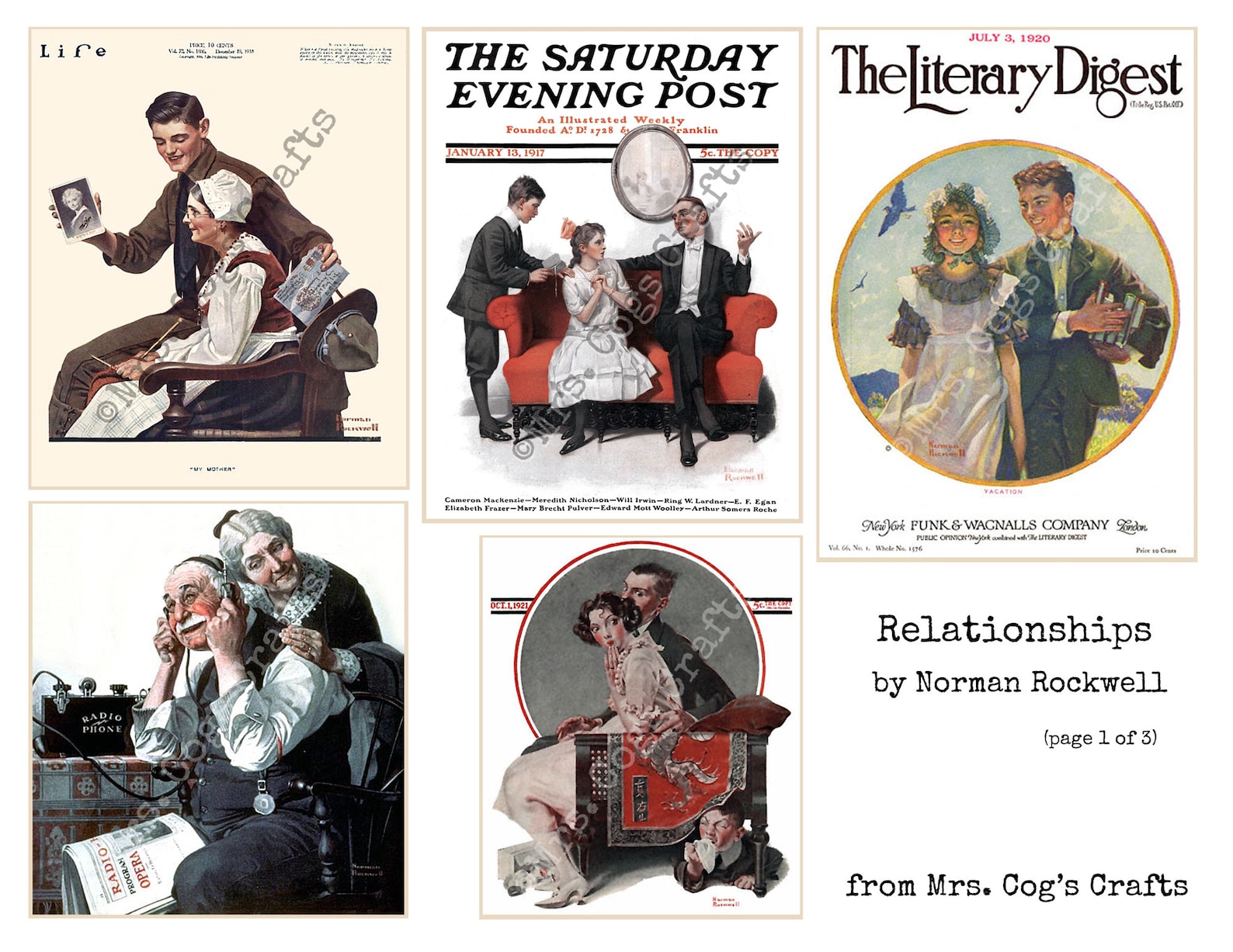 Relationships - Norman Rockwell - Printable Illustrations, Digital ...
