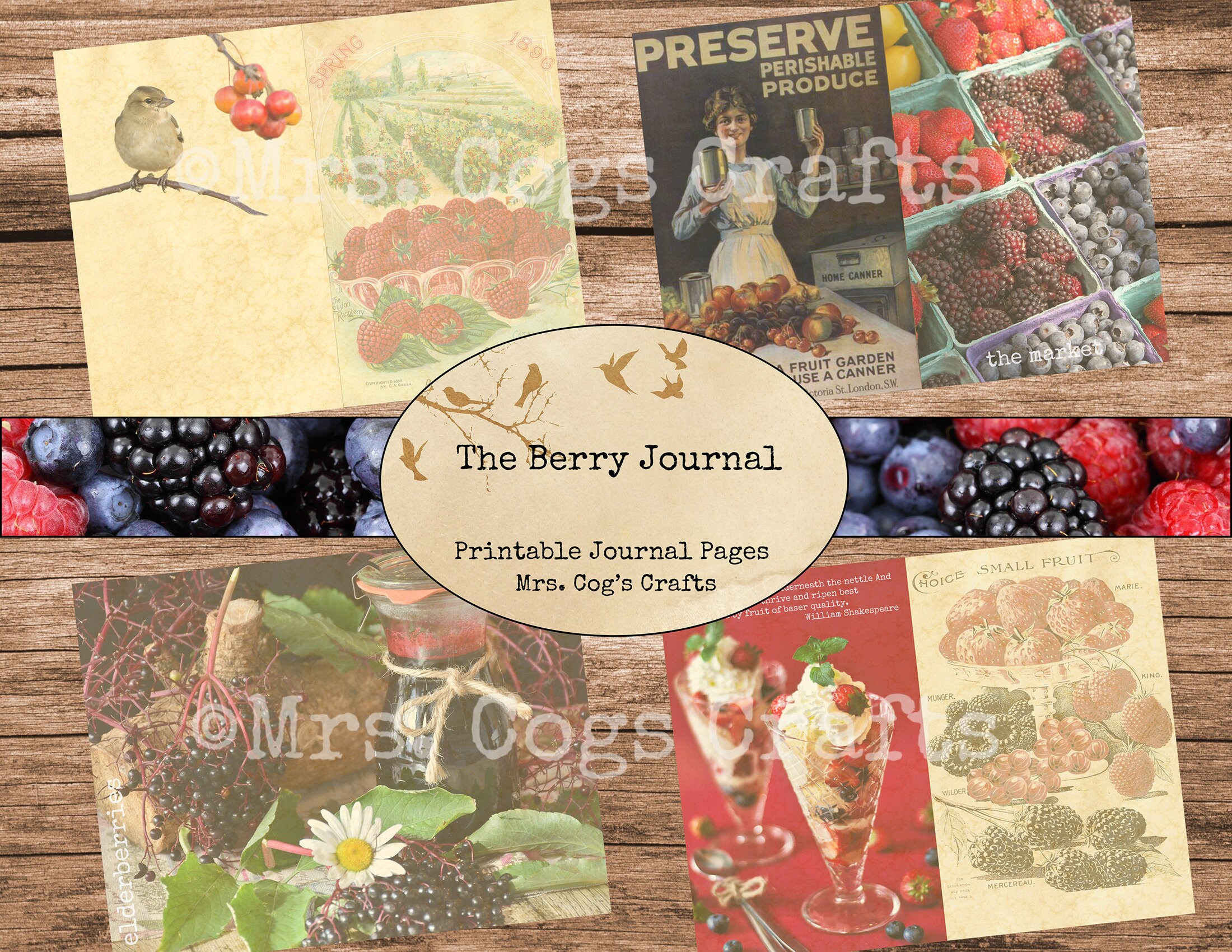 The Berry Junk Journal - Printable Journal Pages, Digital Journal ...